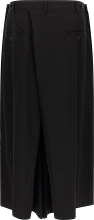 Yohji Yamamoto Mens Black Wool Casual Pants