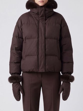 Yves Salomon Jacke Damen Farbe Braun