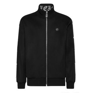 Philipp Plein Homme, Sweatshirts et sweats &agrave; capuche, Noir, Taille: 5XL Jogging Zipped Jacket Skull&Bones