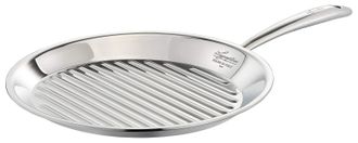 Lagostina ACCADEMIA LAGOFUSION Grillpfanne, 28 cm, Edelstahl 18/10, f&uuml;r alle Herde, auch Induktionsherde, Italien, 01116930128