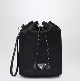 Prada Speedrock pouch in black Re-Nylon and leather