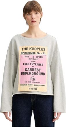 The Kooples SweaT-shirt imprim&eacute; graphique - Femme - Sweatshirts et sweats &agrave; capuche - Gris - Taille: 42 FR