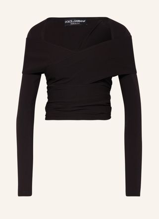 Dolce & Gabbana Cropped-Shirt schwarz