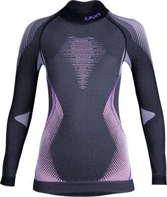 UYN Damen Unterhemd Evolutyon UW Unterhemd, Anthracite Melange/Raspberry/Purple, XS, U100048