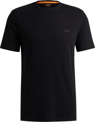 HUGO BOSS Leichtes T-Shirt mit gummiertem Logo-Schriftzug in