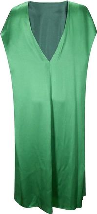 Dries Van Noten Femme, Robes, Vert, Taille: 38 FR V-neck Midi Dress