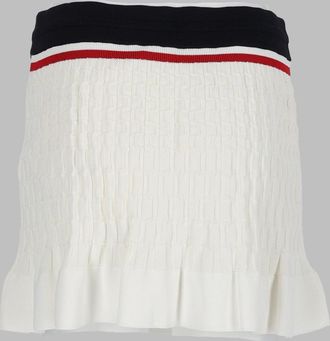 Casablanca Knit Tennis Mini Skirt - White