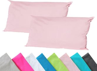 JACK 2er Set Outdoor Kissenhülle Kissenbezug 40x60cm Wasserfest Sitzkissen Lounge Kissen Garten Stuhl Lotus Effekt, Farbe:Rosa