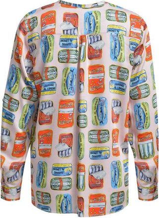 Milano Langarmbluse Bluse gemustert - Regular Fit