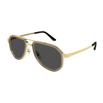 Cartier Santos Classic Sonnenbrille - - Accessories - Herren - Gelb - 60 MM