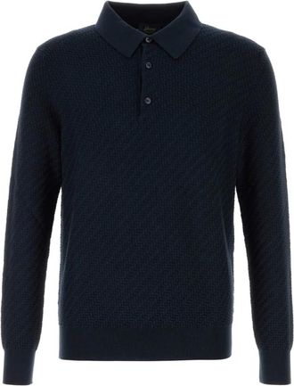 Brioni Homme, Tops, Bleu, Taille: M Polo lista M/L 3