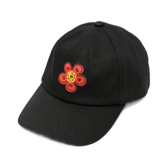 Kenzo Homme, Accessoires, Noir, Taille: ONE Size Casquette en Coton Brod&eacute; Futura 2000