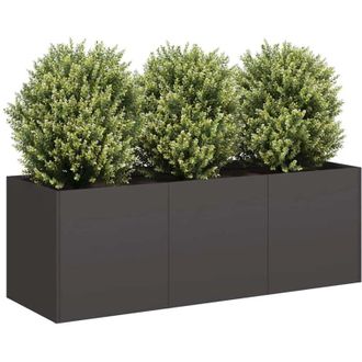 vidaXL Vidaxl - Jardini&egrave;re noir 120x40x40 cm acier lamin&eacute; &agrave; froid