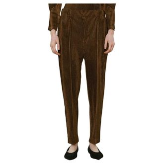 Meimeij Straight Hosen - - Trousers - Damen - Braun - M