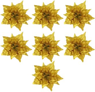 Milisten 7st&uuml;cke K&uuml;nstliche Glitzerblumen Weihnachtsdeko Zum Selbermachen Von Girlanden Und Geschenkverzierung Geeignet F&uuml;r Feiertage Und Feste