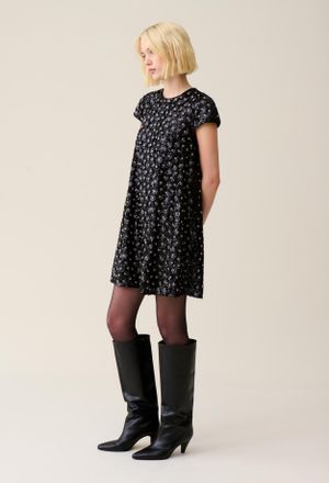 Claudie Pierlot Robe courte babydoll brod&eacute;e