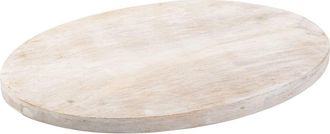 NKlaus Teller Holz hell oval 10x8cm Untersetzer Tischdekoration Untertasse Echtholz Oberfläche glatt 10460