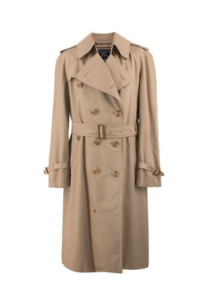 Burberry Vintage Cotton Gabardine Trench Coat Size L