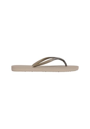 Superdry Damen Core Flip-Flops in Metallic-Optik Dunkelbeige Strukturiert 5-6
