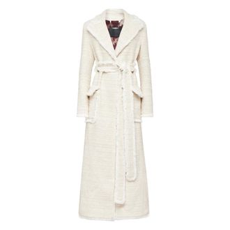 Philipp Plein Boucl&eacute; Tweed Wickelmantel - - Coats - Damen - Beige - M