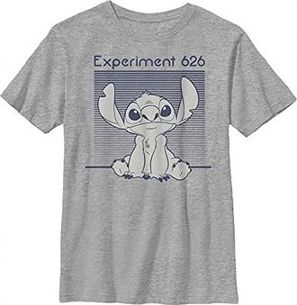 Disney Classics Lilo & Stitch - Stitch Experiment 262 Monochromatic Navy Boys Crew Neck T-Shirt Heather Grey 152