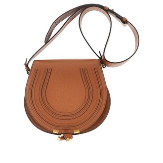 Chlo&eacute; Grained leather Marcie saddle bag Woman One Size