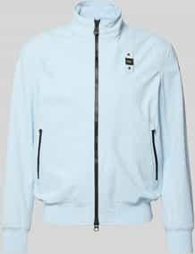 Blauer Jacke mit Label-Patches Modell Anson