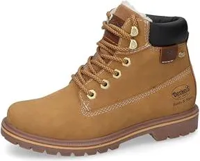 Dockers by Gerli Bottines de combat pour femme, imperméables, doublées chaudes, Golden Tan 910, 36 EU