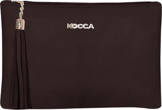 Kocca Femme, Sacs, Brun, Taille: ONE Size Sac &agrave; main en cuir avec bandouli&egrave;re amovible