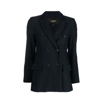 Seventy Femme, Vestes, Bleu, Taille: 38 FR Vestes bleues pour des tenues &eacute;l&eacute;gantes