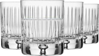 Krosno Whisky-, Bourbon- & Scotchgl&auml;ser 250 ml - 4er Set - Saga Kollektion - Kristallglas, Geschliffen - Handgefertigt - Geschenk