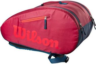 Wilson Padel-Tasche für Kinder und Jugendliche, Junior Padel Bag, Für bis zu 3 Schläger, Rot (Infrarot)