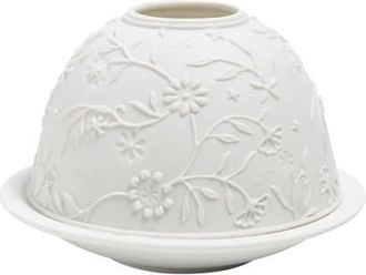 Mathilde M. Photophore lithophanie Marguerite en Biscuit de Porcelaine