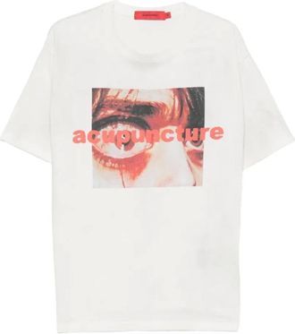 Acupuncture Acupuncture, Homme, Tops, Blanc, Taille: XS Eye Cry T-Shirt