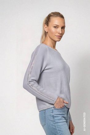 Monari Rundhalspullover 809983 rosa