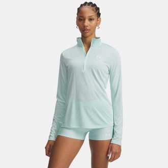 Under Armour Tech Twist Oberteil mit.5-Zip f&uuml;r Damen Refresh Mint / Wei&szlig; XXL