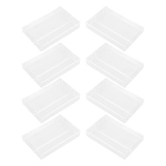 OSALADI Angoily 8 St&uuml;ck Transparenter Kassettenhalter aus Robustem Kunststoff Multifunktionale Aufbewahrungsbox f&uuml;r Musikkassetten mit Praktischem Notizhalter