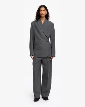 Arket Blazer Aus Wollmischung -Grau
