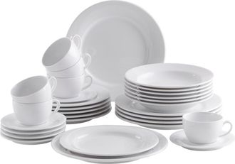 Kahla Pronto Kombiservice 30tlg. | weißes Kaffeeset für 6 Personen aus Porzellan