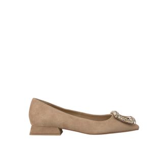 Alma En Pena Flacher Schuh mit quadratischem Ornament - - Shoes - Damen - Braun - 38 EU