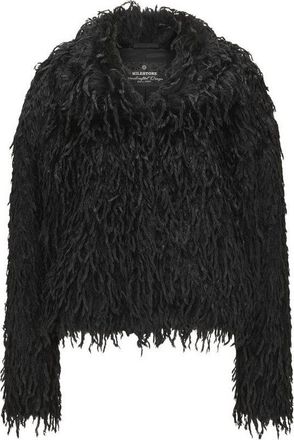 Milestone Fellimitatjacke MSWhitney kurze Jacke aus Kunstpelz im Federlook