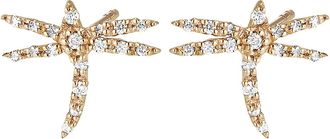 Edenly Ohrringe Frische - Libellula - Gelbgold, 18 Karat, mit Diamanten