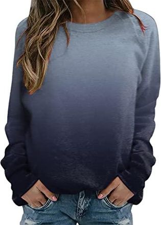 Generic Sweat à capuche zippé pour femme en coton à manches longues, Noir, XXL