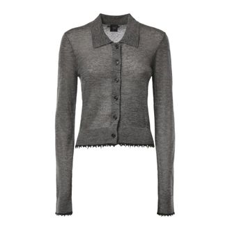 Pinko Pinko, Femme, Pulls, Gris, Taille: 38 FR Cardigans
