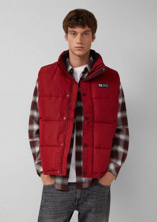 s.Oliver Outdoorjacke Outdoor-Weste Sportive Steppweste mit Logo-Details