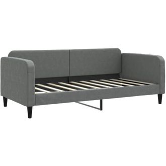 vidaXL Vidaxl - Lit de repos sans matelas gris foncé 90x190 cm tissu