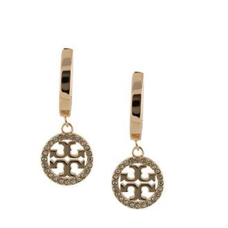 Tory Burch Pave Huggie Hoop Ohrring Zubeh&ouml;r - - Accessories - Damen - Gelb - ONE SIZE