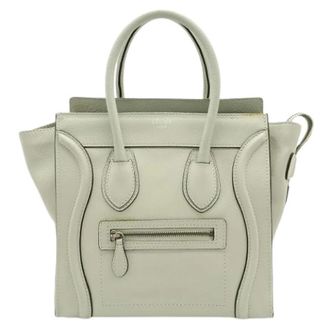 Celine Pre-owned Luggage Micro Shopper Tote Bag Leather - - Pre-owned - Damen - Grau - ONE SIZE