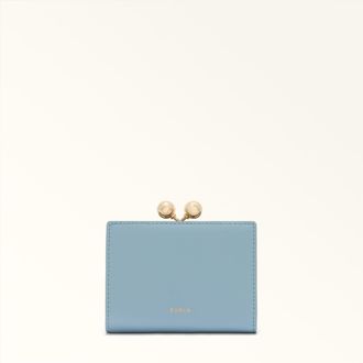 Furla Dots M&uuml;nzb&ouml;rse S Carta Da Zucchero Blau Sidney-kalbsleder Damen