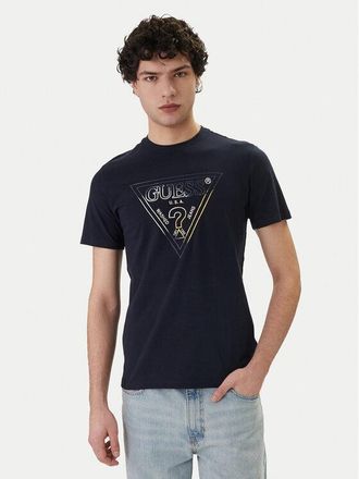 Guess T-Shirt M6GI11 K2992 Dunkelblau Slim Fit